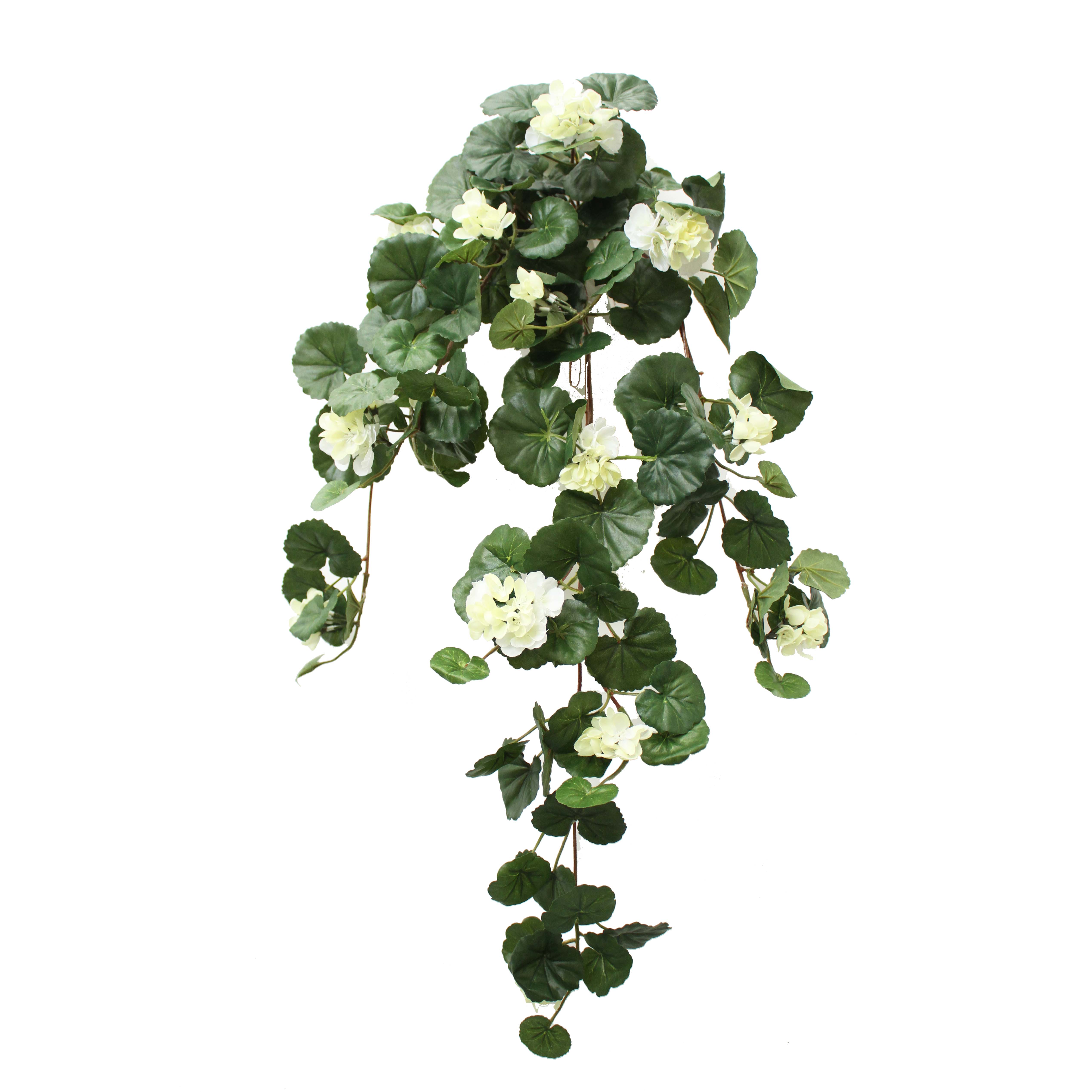 Artificial Geranium Vine 76cm with Cream Flowers | Artificial Plants Online